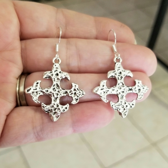 Handmade | Jewelry | Silver Medieval Cross Earrings Templar Cross ...